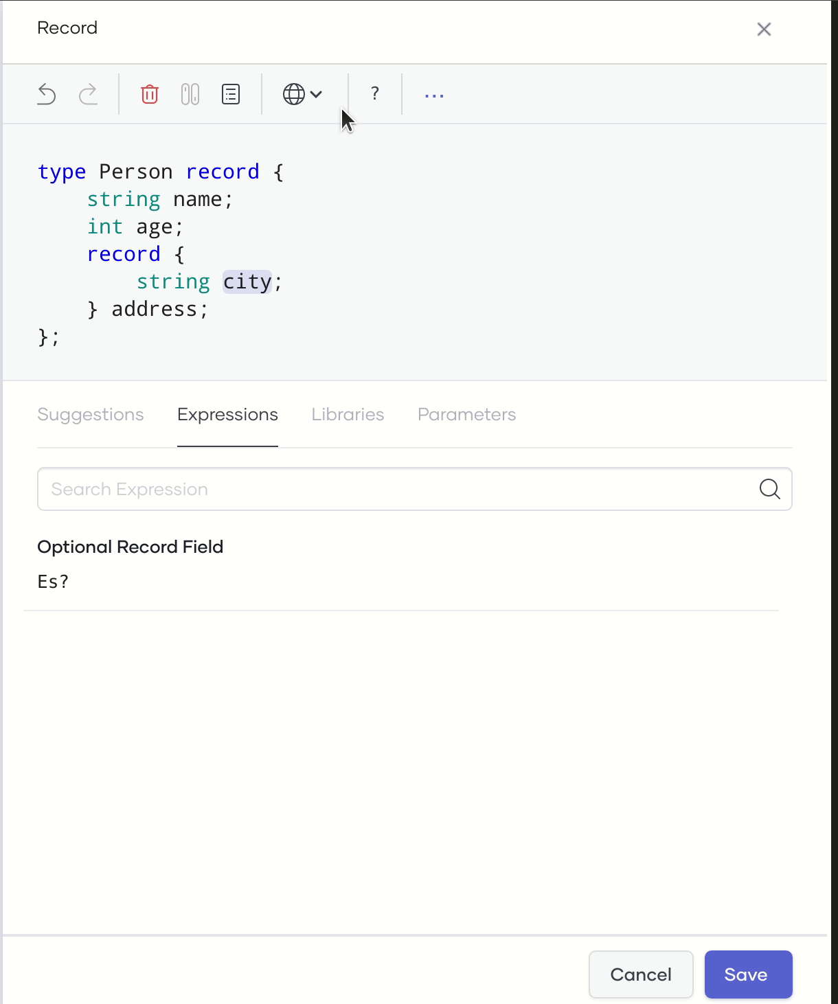 Record Editor The Ballerina Programming Language